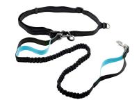 China Retractable Rope Reflective Dog Harness Waist Belt Dual Handle Elastic Bungees Hands Free Dog Leash for sale
