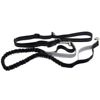 China Retractable Rope Reflective Dog Harness Waist Belt Dual Handle Elastic Bungees Hands Free Dog Leash for sale