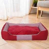 China 1800g PP Cotton Filling Comfortable Pet Bed Waterproof Bottom Canvas Pet Bed for sale