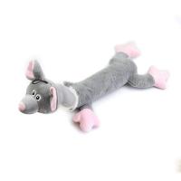 China Bite Resistant Animal Shape Plush Funny Cats Dogs Toy Squeaky Durable Chew Toys for sale