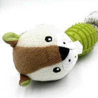 China Healthy TPR And Strong Plush Dog Toys 70g Teeth Cleaning plush chew toys for sale