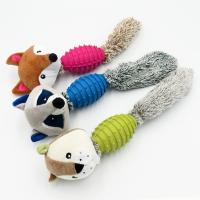 China Healthy TPR And Strong Plush Dog Toys 70g Teeth Cleaning plush chew toys for sale