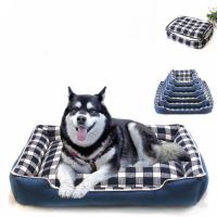 China Warm Soft Lattice Square Dog Mat 740g Indoor House Kennel Nest comfort dog bed for sale
