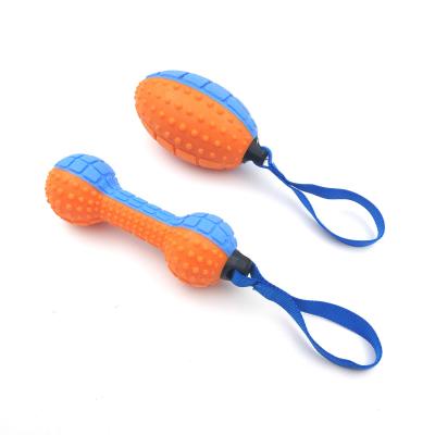 China Non Toxic TPR Durable Interactive Indestructible Squeaky Dog Toys With Sound for sale