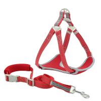 China Breathable Mesh Reflective Leash And Collar set Chest Strap Traction Set Dog Collar And Leash Kit for sale