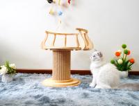 China Eco Friendly Wood Scratching Cat Climbing Tree Tower Cat Photo Table L Size 72cm M 62cm for sale