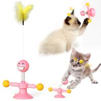 China Food Grade Cat Pet Toys TPR Cat Spring Toys Kitty Interactive Ball for sale