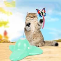 China 285g Cat Pet Toys Flutter Bug Electric Rotating Butterfly Cat Toy for sale