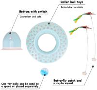 China Interactive Cat Automatic Teaser & Exerciser Kitten Toys With Spinning Butterfly for sale