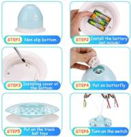 China Interactive Cat Automatic Teaser & Exerciser Kitten Toys With Spinning Butterfly for sale