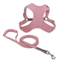China Safety Comfortable Reflective Cotton Dog chest and harness leash set Breathable dogs Leash for sale