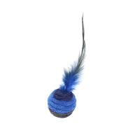 China Self Excited Cat Pet Toys Dark Blue Feather Mouse Cat Toy Anti Depression for sale