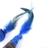 China Self Excited Cat Pet Toys Dark Blue Feather Mouse Cat Toy Anti Depression for sale