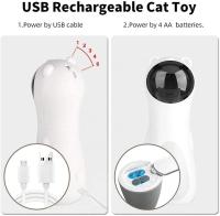 China Interactive Automatic Cat Laser Toy For Kitten USB Charging Automated Laser Pointer Cat Toy for sale