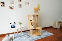 China Durable House Kitten Cat Climbing Tree Tower Condo With Scratching Posts for sale