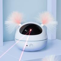 China Automatic Cat Laser Toys Interactive Kitten Toy for Indoor Cats Random Rotating Smart On/Off Robotic Electronic Cat Feat for sale