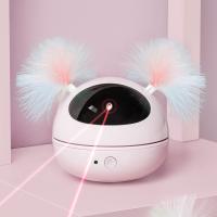 China Automatic Cat Laser Toys Interactive Kitten Toy for Indoor Cats Random Rotating Smart On/Off Robotic Electronic Cat Feat for sale