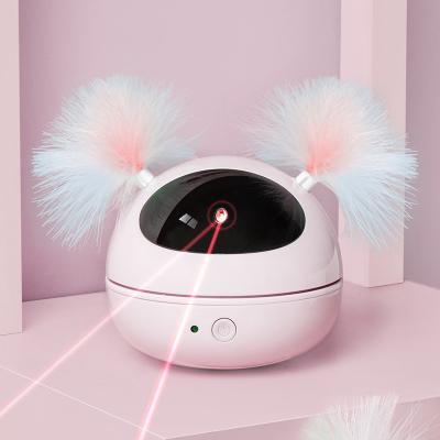China Automatic Cat Laser Toys Interactive Kitten Toy for Indoor Cats Random Rotating Smart On/Off Robotic Electronic Cat Feat for sale