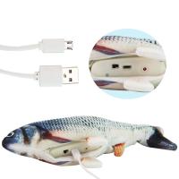 China Electric Floppy Fish Cat Toy Simulation Wiggle Fish Catnip Toys Plush Interactive Moving Dancing Fish Toys for Cats for sale
