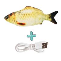 China Electric Floppy Fish Cat Toy Simulation Wiggle Fish Catnip Toys Plush Interactive Moving Dancing Fish Toys for Cats for sale