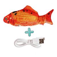 China Electric Floppy Fish Cat Toy Simulation Wiggle Fish Catnip Toys Plush Interactive Moving Dancing Fish Toys for Cats for sale