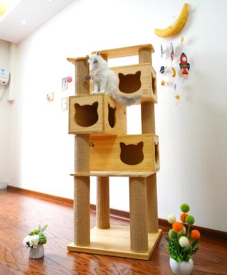 China Safety Deluxe Cat Climbing Tree Tower for sale