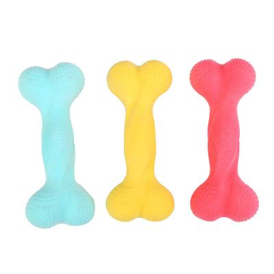 China TPR Foaming Interactive Dog Bone Chew Toy 73g for sale