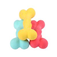China TPR Foaming Interactive Dog Bone Chew Toy 73g for sale