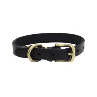 China Handmade Stitching Dog Training Collar Copper Hardware First Layer Cowhide Collar Leather Dog Collar for sale