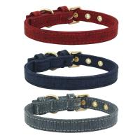 China Custom Double Layer Sewing Canvas Dog Collar Leash Harness Set Durable for sale