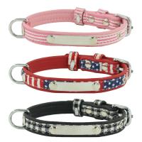 China Customized Print Personalized Logo Dog Collar Adjustable Pet dog Neck Belt for sale