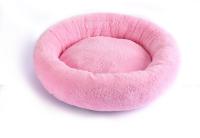 China Luxury Plush Soft Round Donut Dog Bed Washable Cushion Sofa 560g For Cat for sale
