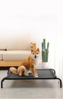 China Large Size Steel Tube Folding Comfortable Pet Bed Cot Elevated dog bed With Thickened Plush Cushions for sale