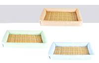 China Cooling Straw Bamboo Cozy Summer Dog Bed 650g Puppy Sleeping Bed for sale