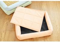 China Cooling Straw Bamboo Cozy Summer Dog Bed 650g Puppy Sleeping Bed for sale