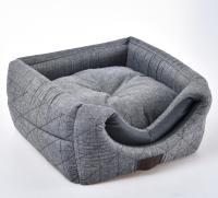 China 3 In 1 Folding Cat Cave Dir Resistant Comfortable Pet Bed Grey Cat Bed House for sale