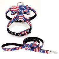 China Suede Microfiber Comfortable Collar Leash Harness Set Luxury Chest And Back Suit for sale