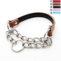 China Personalized Popular Small Big Dogs Leather Collar Chain Necklace Dog Collar for sale