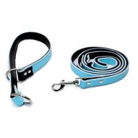 China Custom Puppy Popular Dog Collar And Leash Set Adjustable Genuine Leather P Dog Choke Chain for sale
