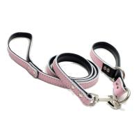 China Custom Puppy Popular Dog Collar And Leash Set Adjustable Genuine Leather P Dog Choke Chain for sale