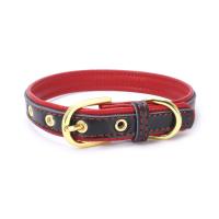 China PU Leather Solid Soft Colorful Pet Dog Collar for Small Medium Large Dogs Neck Strap Adjustable Safe Collar for sale