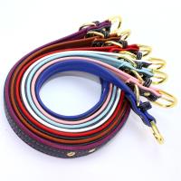 China PU Leather Solid Soft Colorful Pet Dog Collar for Small Medium Large Dogs Neck Strap Adjustable Safe Collar for sale