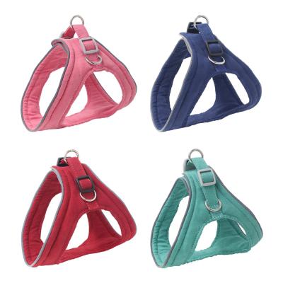 China New Suede Reflective Red Dog Leash Vest Explosion Proof for sale