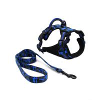 China Fashionable Reflective Breathable Soft Air Mesh Chest Strap Traction Rope Set Dogs Vest Leash for sale