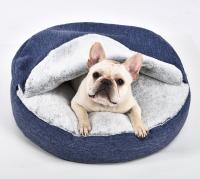 China Anti Anxiety Dog Bed Premium Plush Nest Snuggler Washable Non Slip Bottom Pet Calming Bed for sale