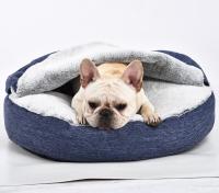 China Anti Anxiety Dog Bed Premium Plush Nest Snuggler Washable Non Slip Bottom Pet Calming Bed for sale