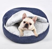 China Anti Anxiety Dog Bed Premium Plush Nest Snuggler Washable Non Slip Bottom Pet Calming Bed for sale
