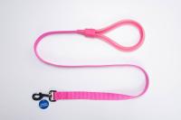 China Silicone Handle Durable Nylon Dog Leashes Training And Walking Dog Rope Leash for sale