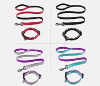 China Reflective Breathable Nylon Dog Collar Inner Foam Strong Dog Collar and Leash Set for sale