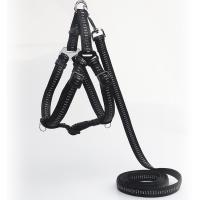 China No Pull Absorbent Non Slip Nylon Dog Reflective Adjustable Harness Leash Collar Set for sale